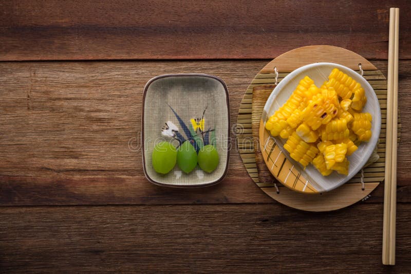 Split Corn on Wood Background Stock Photo - Image of ingredient, seed ...