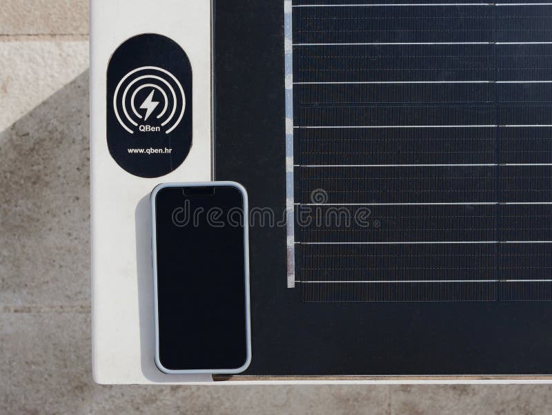 Bench with Solar Panel, Powered by Sunlight, and Place for Charging ...