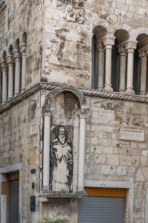Pjaca Clock Tower in Narodni Trg, Split, Croatia Stock Photo - Image of ...