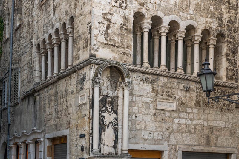 Pjaca Clock Tower in Narodni Trg, Split, Croatia Stock Photo - Image of ...