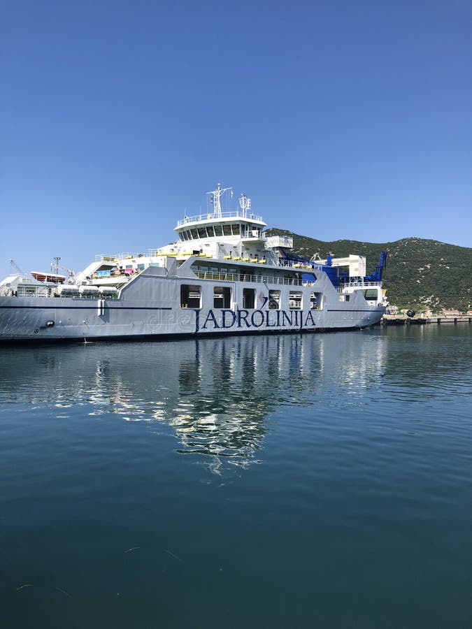 Split, Croatia - August 17, 2024 a Large Ocean Ferry Docked in the ...