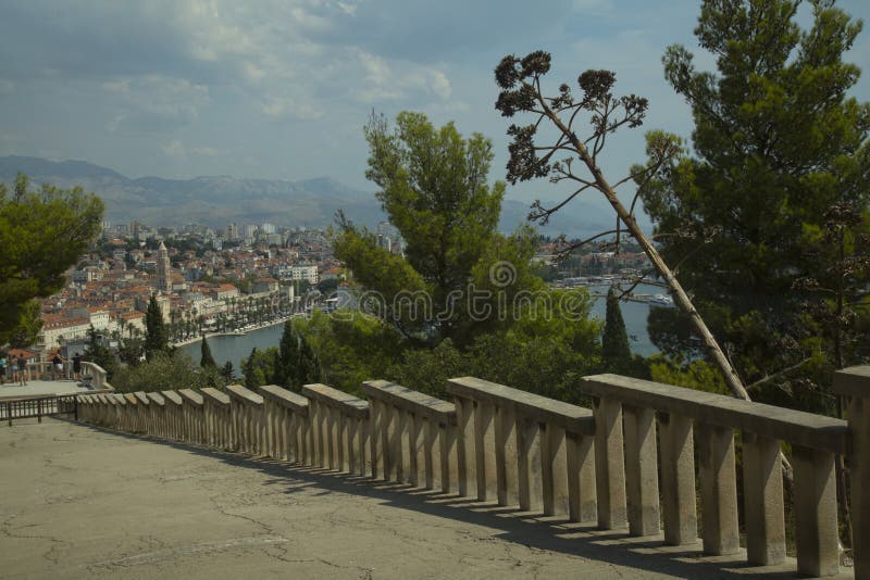 Stairs Leading To Mount Marjan on the City of Split, Croatia. Editorial ...