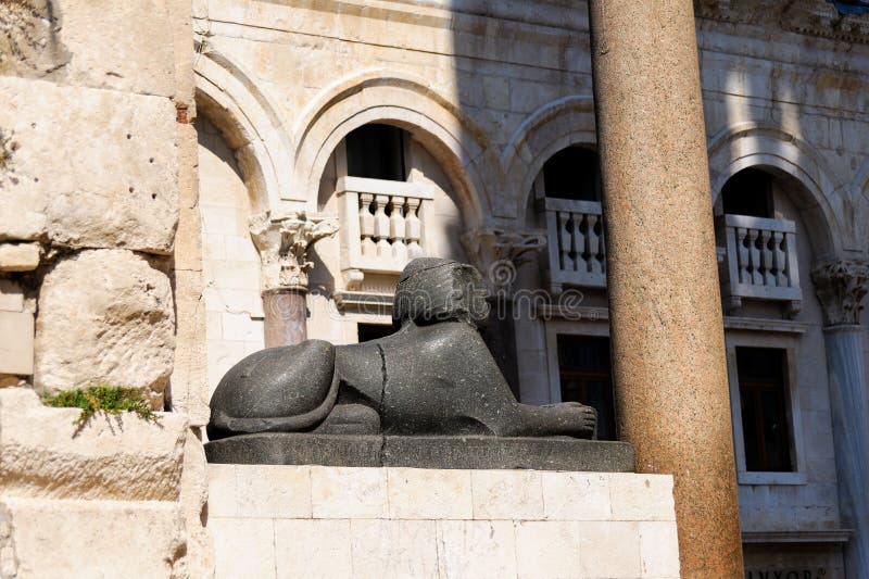 Split, Croatia Egyptian Sphinx Stock Image - Image of roman, split ...
