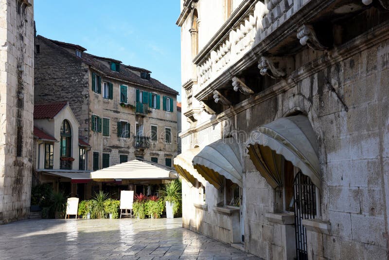 Split, Croatia. Elements of the Ancient Architecture of the City. Stock ...