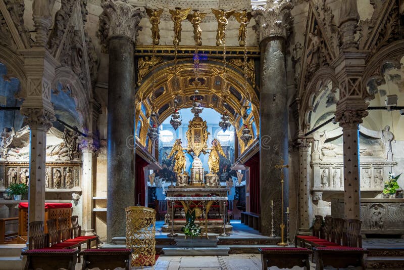 Split, Croatia - Jun 22, 2020: the Interior of the Ancient Cathedral of ...