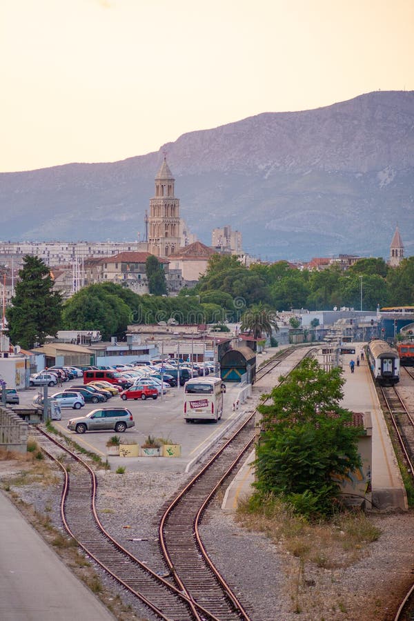 SPLIT, CROATIA - Jun 24, 2010: Main Railway Station in Split, Croatia ...
