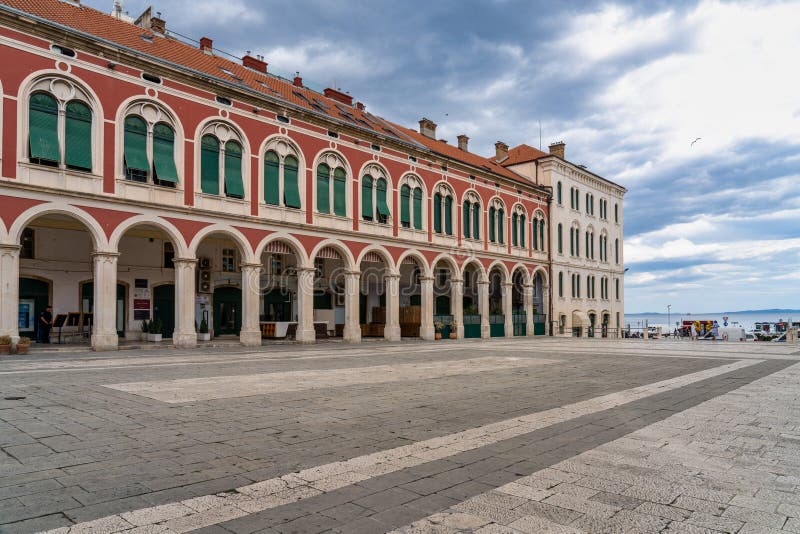 Split, Croatia - Jun 22, 2020: Republic of Croatia Square, Also Known ...