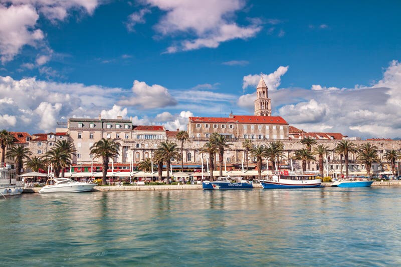 Split Riva Waterfront Colorful View Stock Photo - Image of cityscape ...