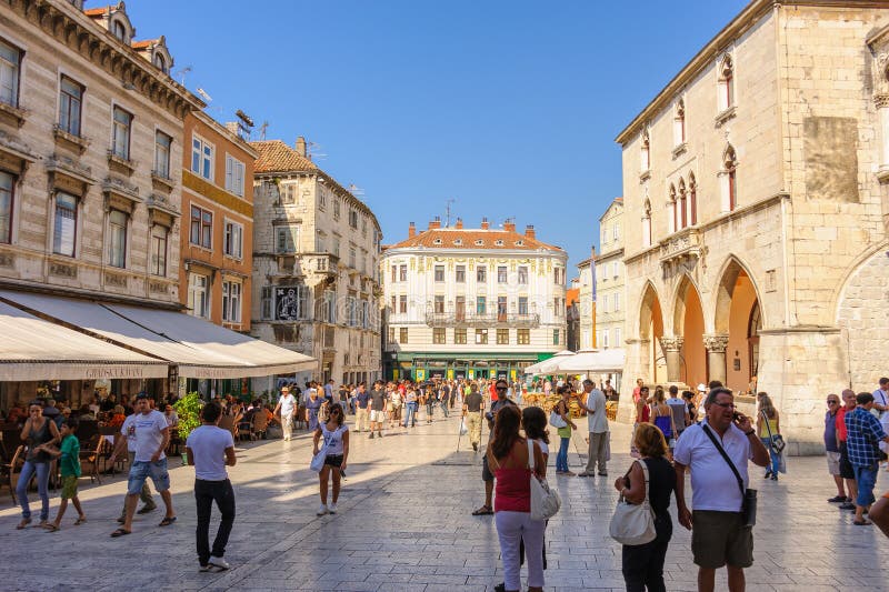 Split, Croatia National Market Square Editorial Image - Image of ...