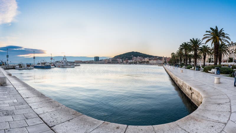 Waterfront Promenade Riva in Split, Croatia Editorial Stock Image ...