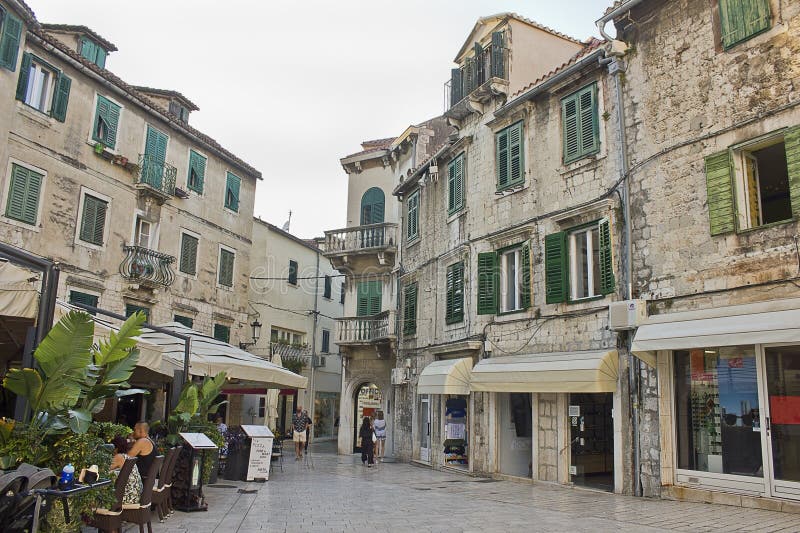 Fruit Square in the Old Center of Split Editorial Stock Image - Image ...