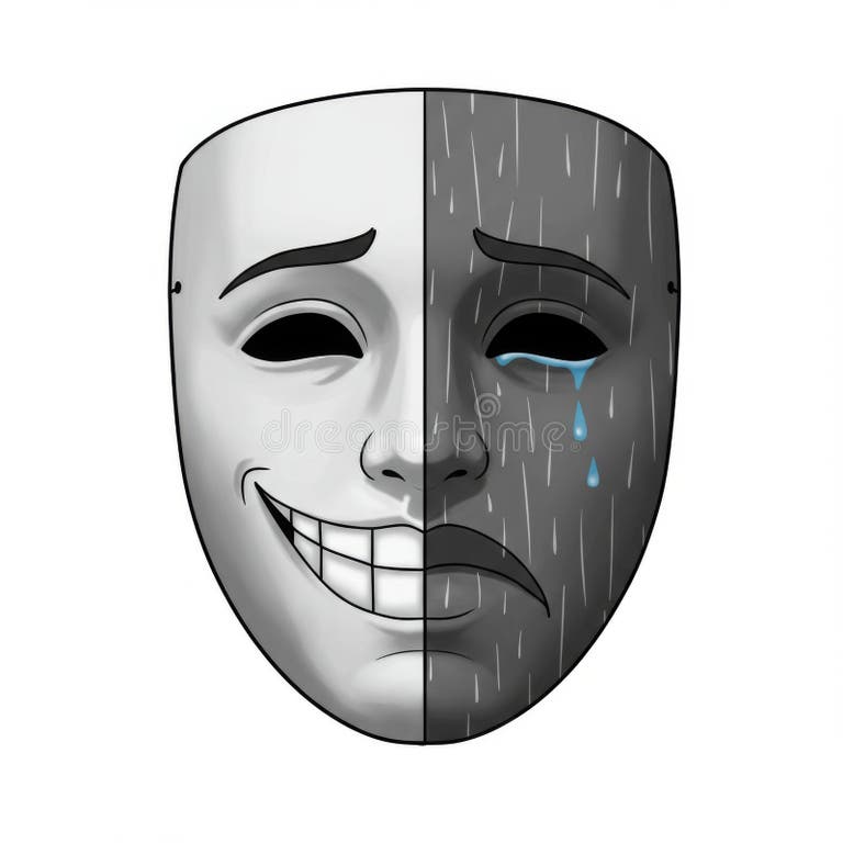 Sad Face Happy Mask Stock Illustrations – 7,214 Sad Face Happy Mask ...