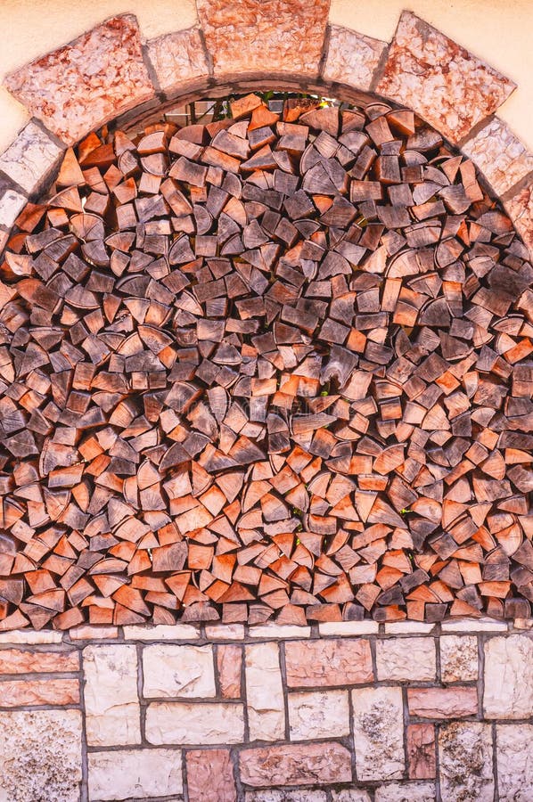 Split Firewood in a Hugh Stone Storage Facility Stock Photo - Image of ...
