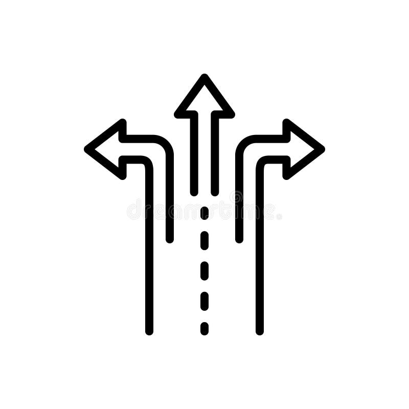 Black Line Icon for Split, Divided and Echeloned Stock Vector ...