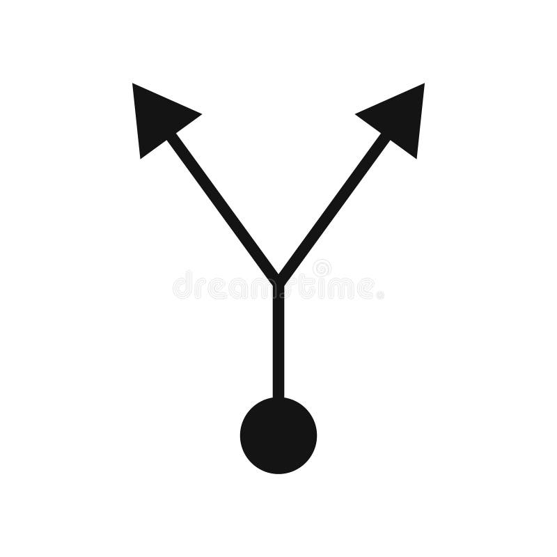 Split Icon Isolated on White Background Stock Illustration ...