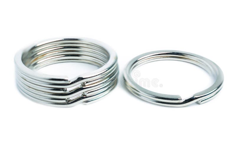 Split Key Rings Isolated on White Background Stock Image - Image of ...