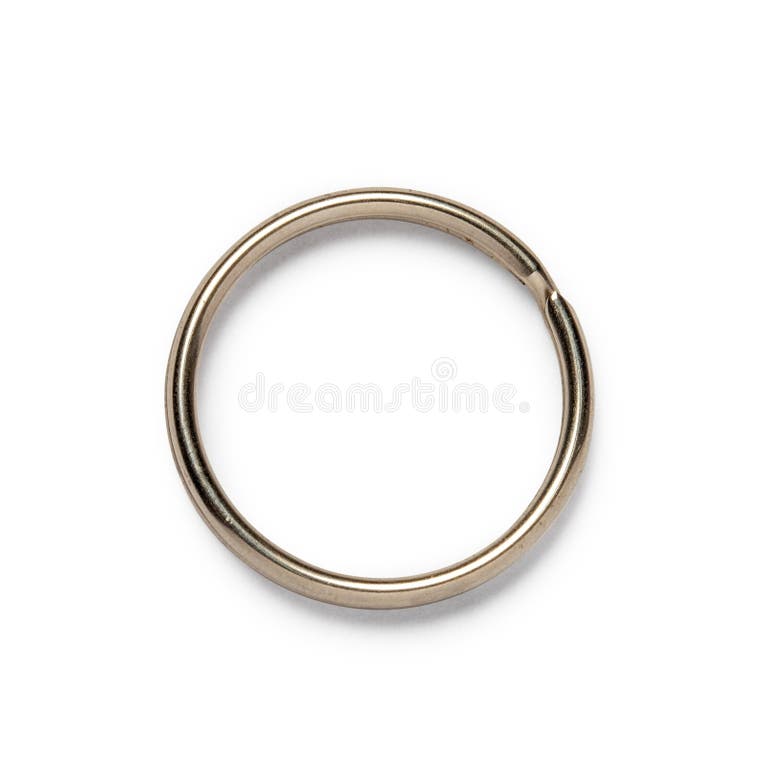 Split Keychain Elastic Ring, Anodized Nickel Finish Stock Photo - Image ...
