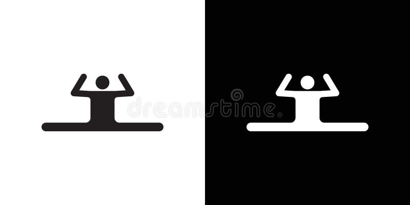 Split Legs Exercise Icon Thin Line Flat Illustration Stock Illustration ...