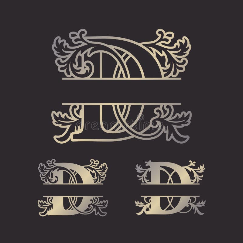 Split Letters. Split Monogram Font. Split Alphabet. Stock Vector ...