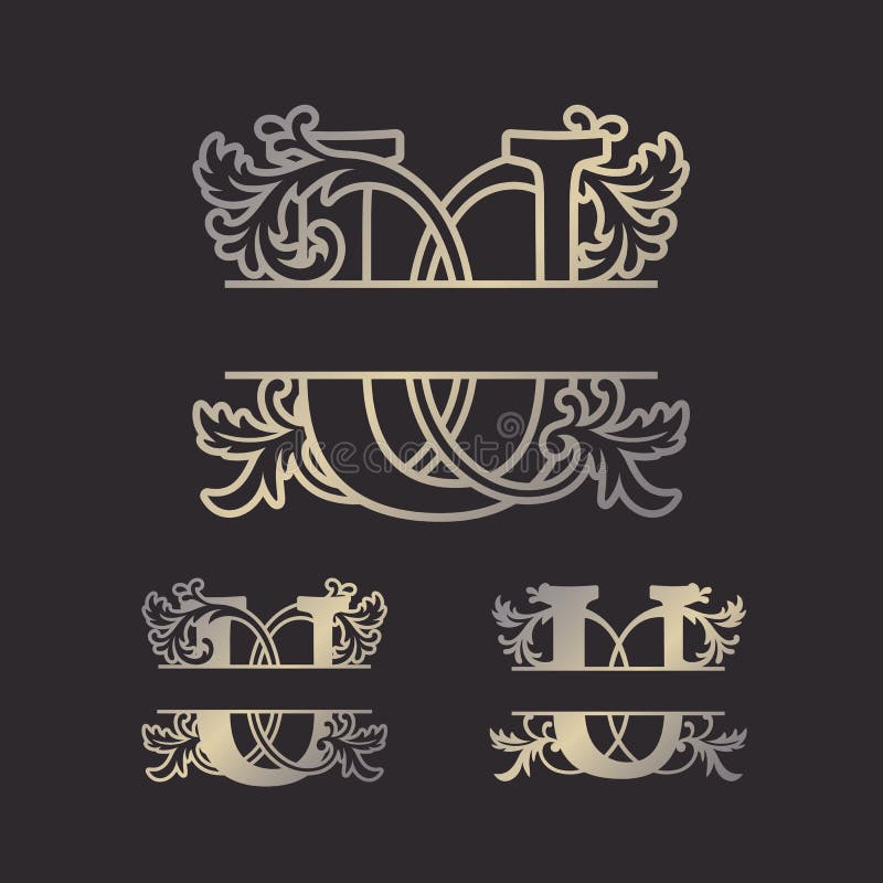 Split Letters. Split Monogram Font. Split Alphabet. Stock Vector ...