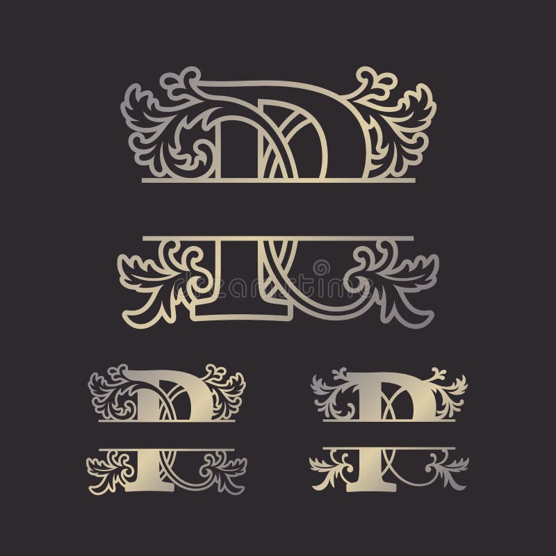 Split Letters. Split Monogram Font. Split Alphabet. Stock Vector ...