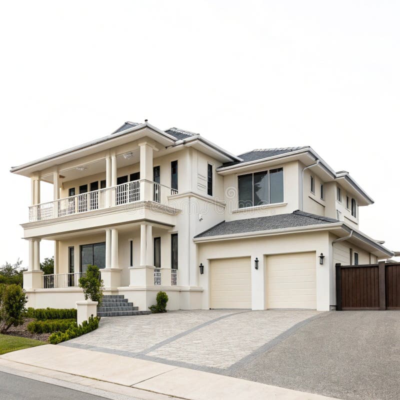 Split Level 5 House Isolated on White Background Stock Illustration ...