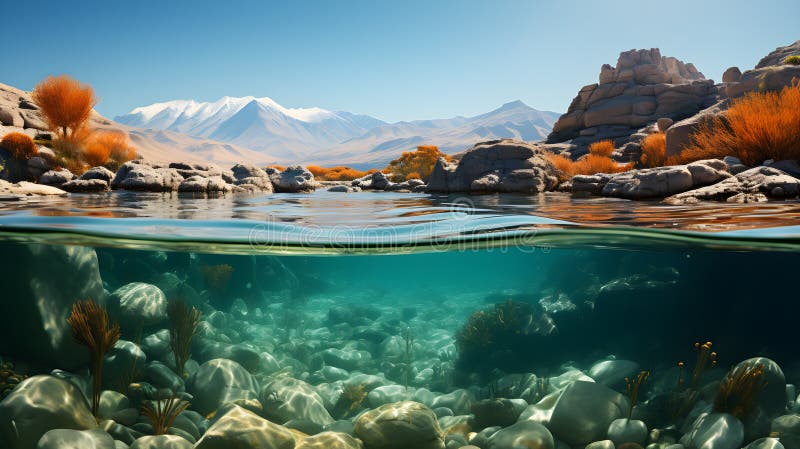 A Split Level of Photography in Desert Stock Illustration ...