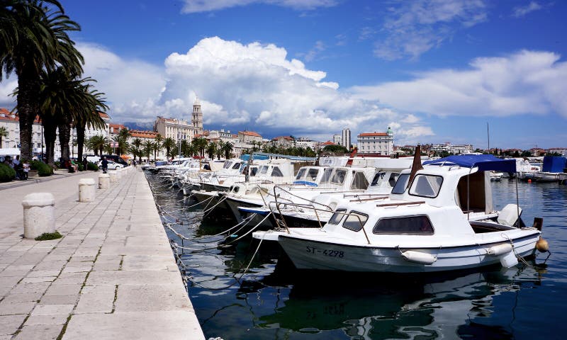 Split Marina editorial photography. Image of church, dinghy - 31745032