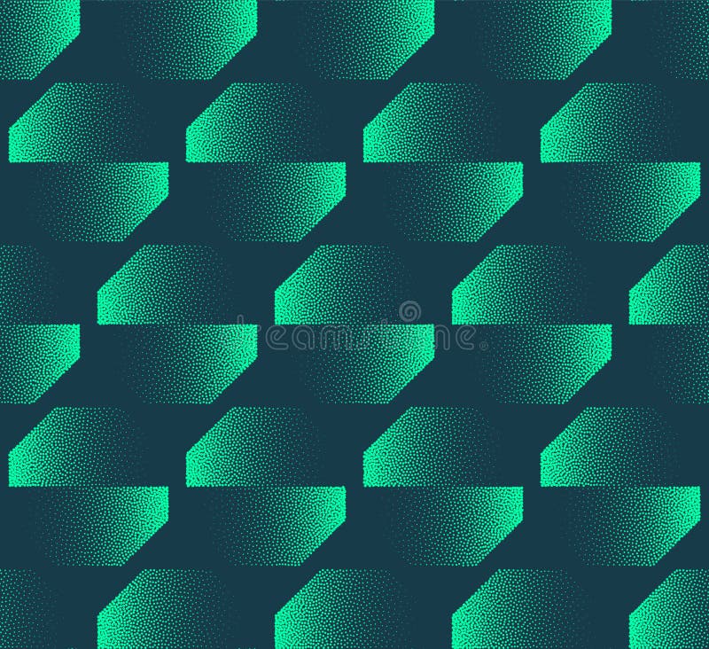 Split Octagons Vector Seamless Pattern Trendy Turquoise Abstract Background Stock Vector ...