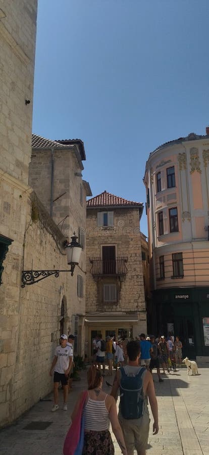 Split Old Town View of the Ancient Architecture of Dioklecian Palace ...