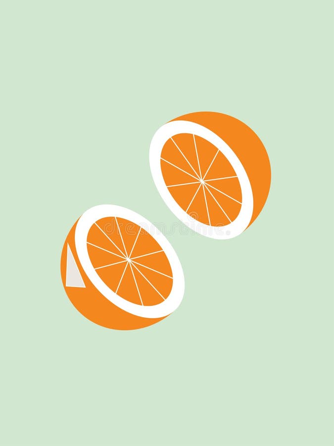 Split orange design stock illustration. Illustration of graphic - 340525827