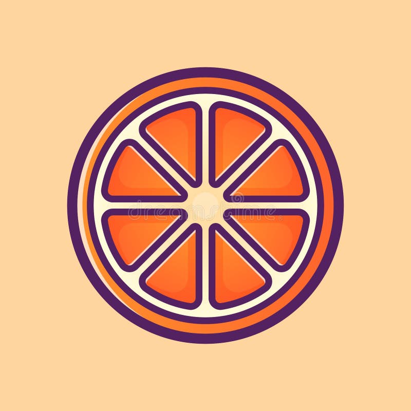 Split Orange Illustration. Cartoon Icon Style Stock Vector ...