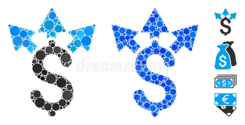 Split Payment Mosaic Icon of Spheric Items Stock Illustration ...