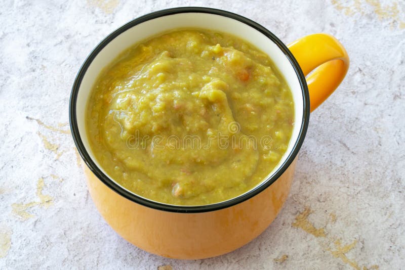 Split Pea Soup in a Cup stock image. Image of isolated - 309471035