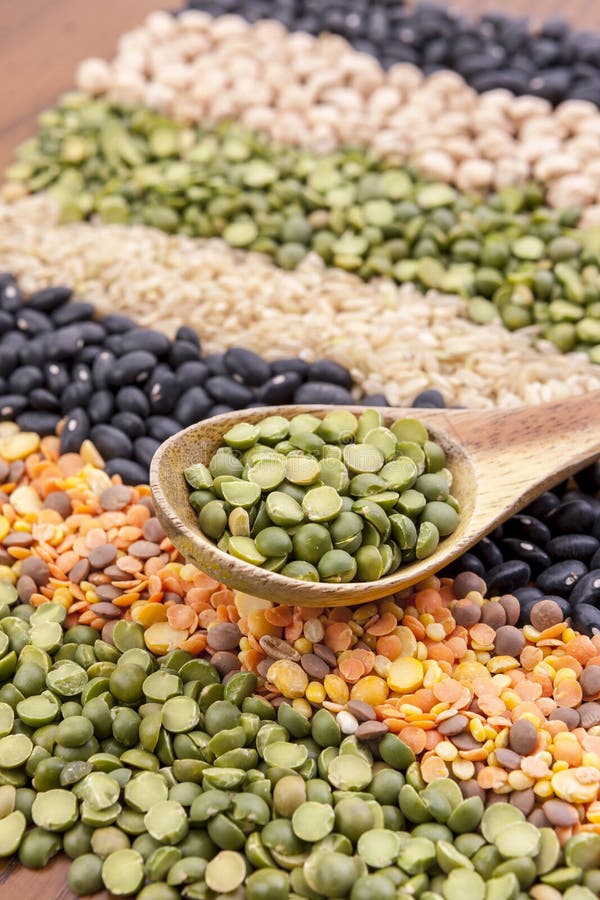 Split Peas on Wooden Spoon. Stock Image - Image of legume, ingredient ...