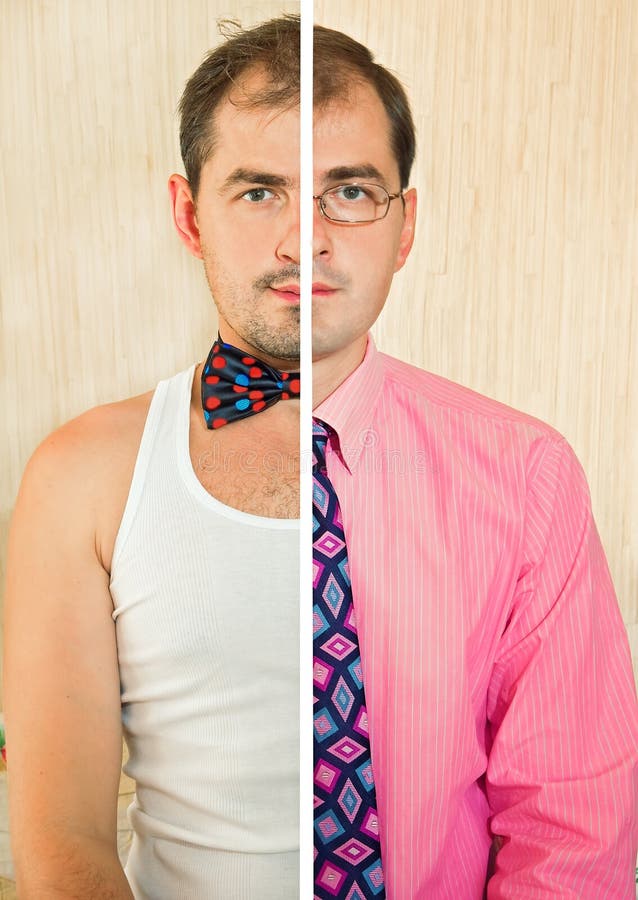 Split personality stock image. Image of business, body - 15681463