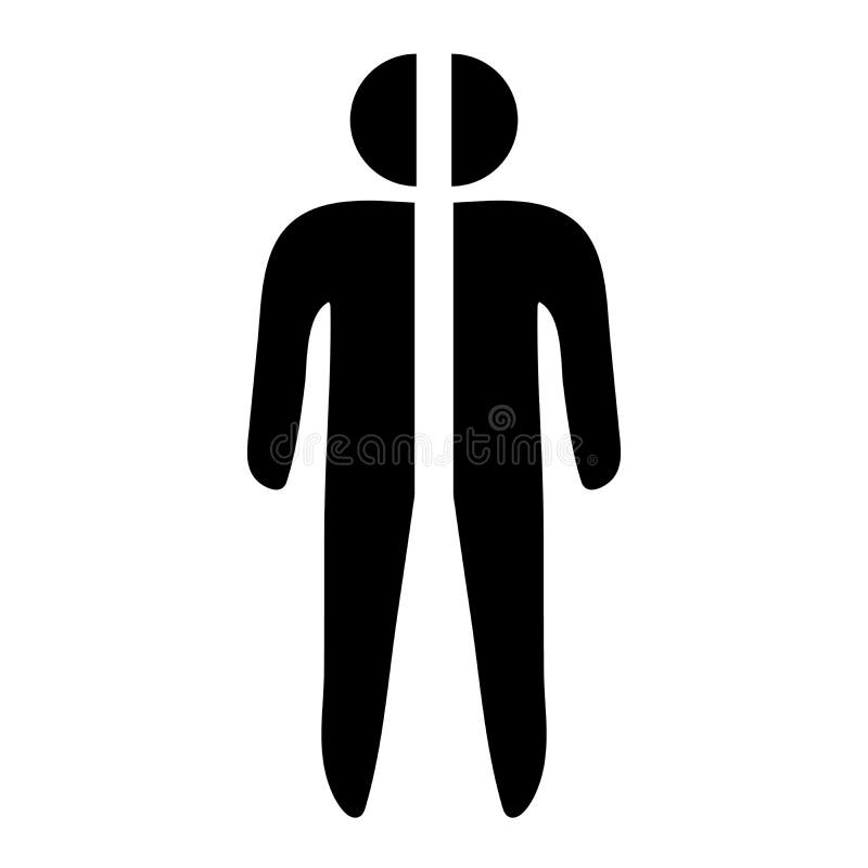 Split Personality. Simple Vector Illustration on White Background. Icon ...