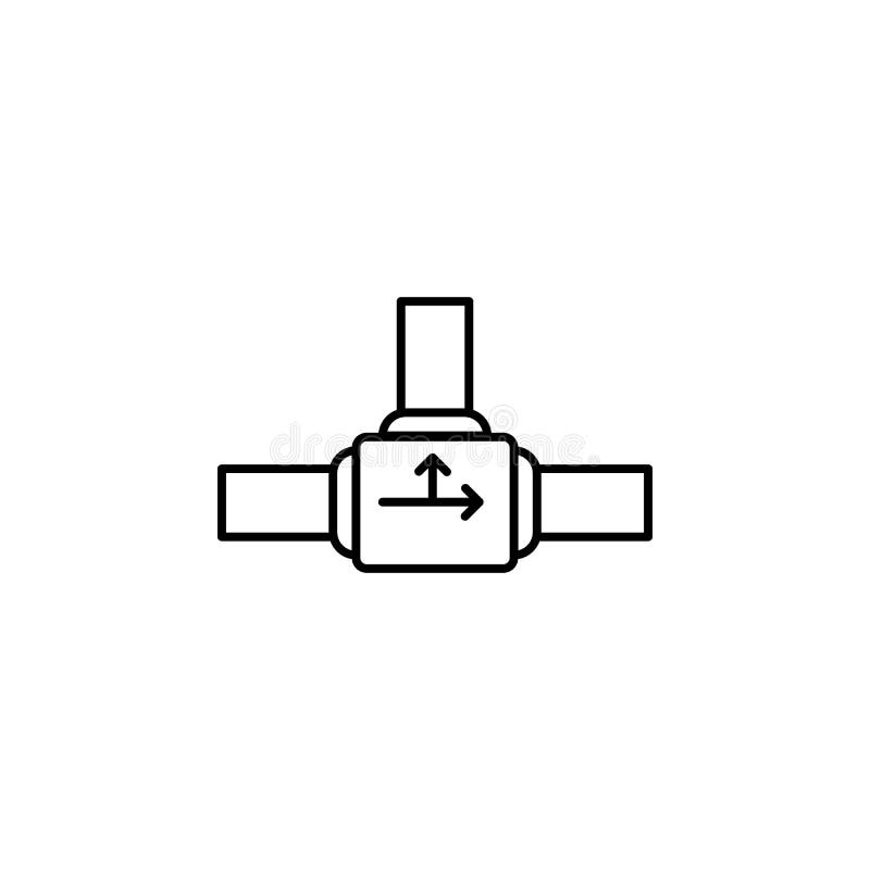 Split Pipe Icon. Element of Plumbering Icon. Thin Line Icon for Website ...