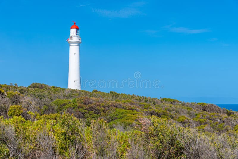 Split Point Lighthouse in Australia Stock Image - Image of hill, great ...