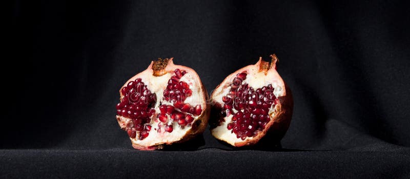 Split pomegranate stock image. Image of grow, tree, pomegranates - 4590367