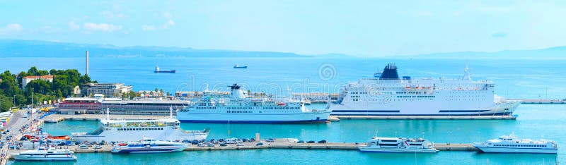 Split port panorama stock image. Image of aerial, mediterranean - 47061039