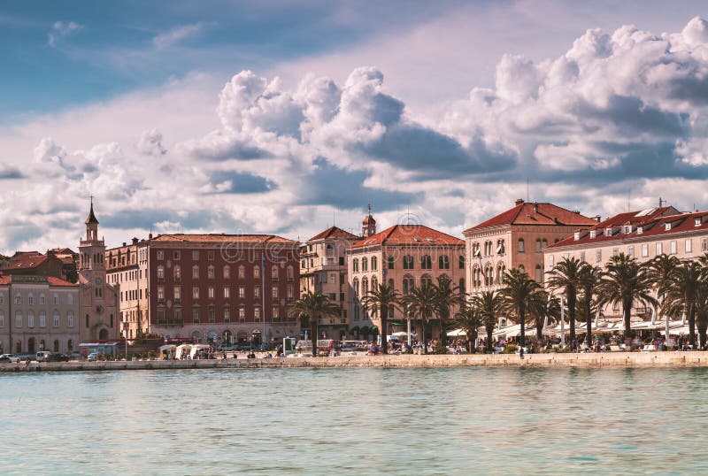 Split promenade Croatia editorial photography. Image of dalmatia ...