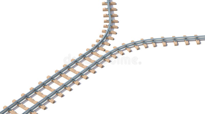 Split railway 3D stock illustration. Illustration of crack - 184527236