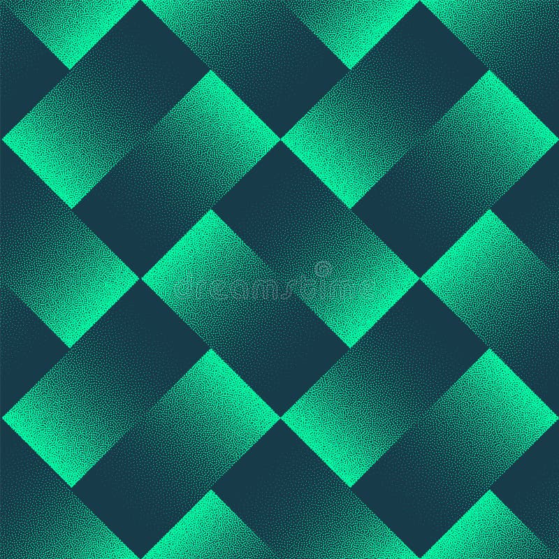 Split Rhombus Seamless Pattern Trendy Vector Vivid Turquoise Abstract ...
