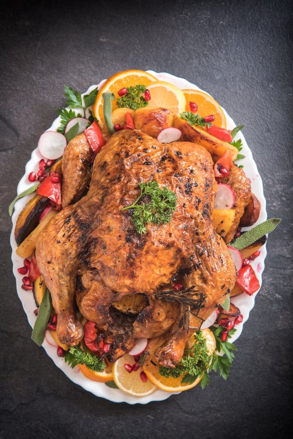 Roast Turkey and Vegetables Stock Image - Image of turkey, vegetables ...