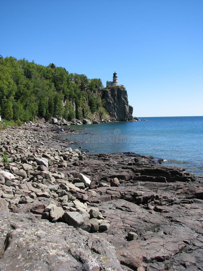 Split Rock Light House stock image. Image of split, background - 47711357