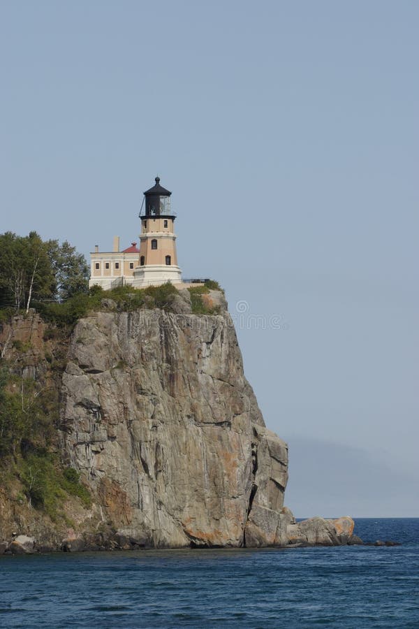 Split Rock Lighthouse Sunrise Silhouette Stock Photo - Image of nature ...