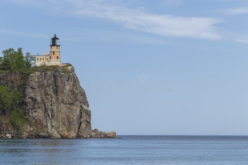 Split Rock Lighthouse stock photo. Image of bluff, rocks - 56522952