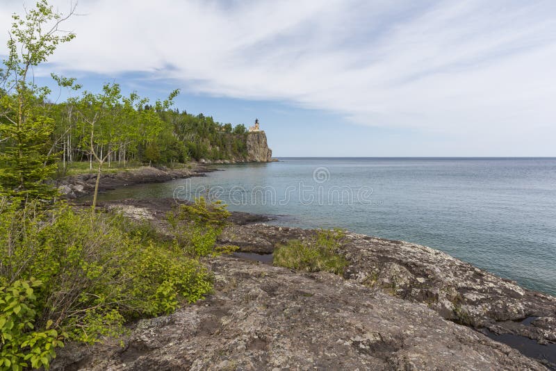 Split Rock Lighthouse stock image. Image of lighthouse - 56522999