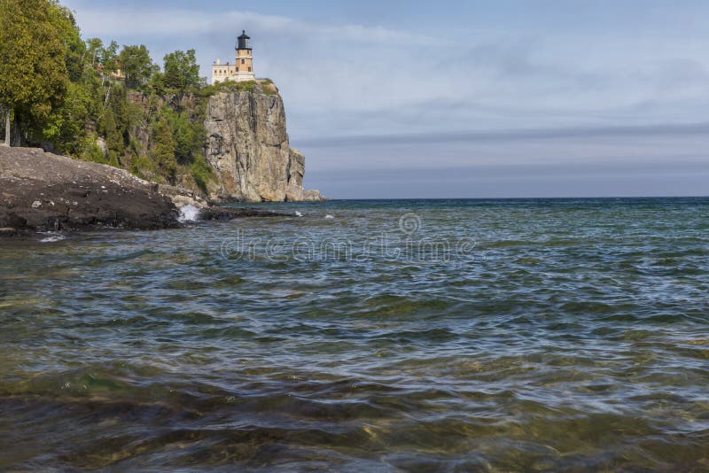Split Rock Lighthouse on Lake Superior Stock Image - Image of seashore ...